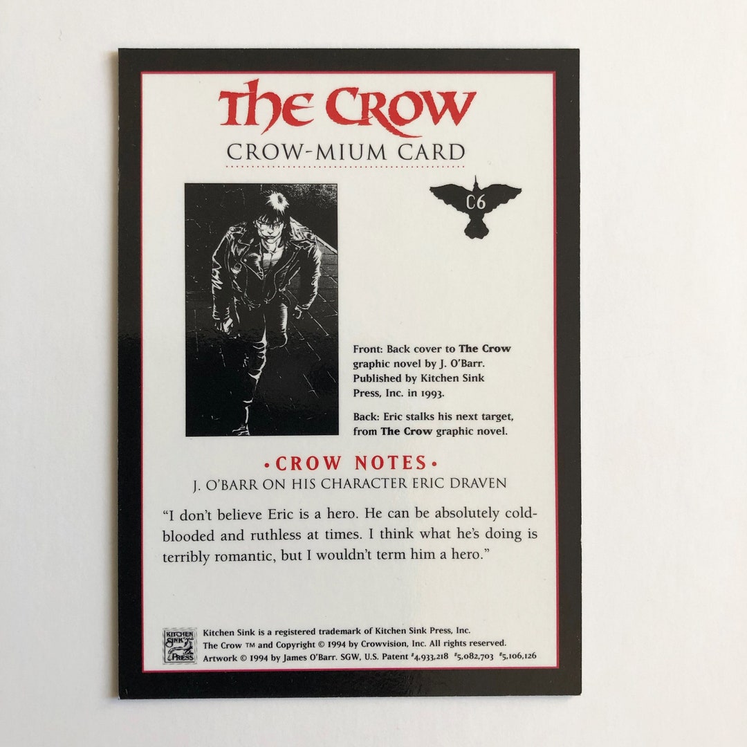 The Crow Rare Crow-mium Card C6. Official Movie Tradings Card - Etsy