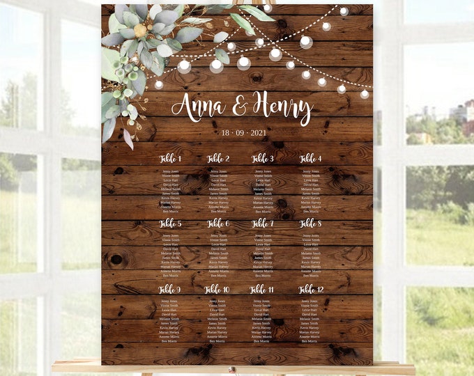 Acrylic Wedding Table Plan Kit -classic Table Plan - Classic Table Plan ...