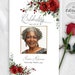 Red Roses Funeral Program Template, Order of Service (digital Download ...