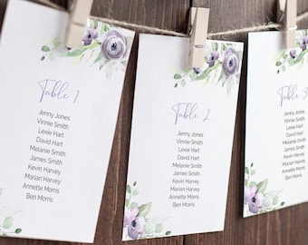 Vintage Royal Wedding Seating Chart Fairytale Eggplant - Etsy