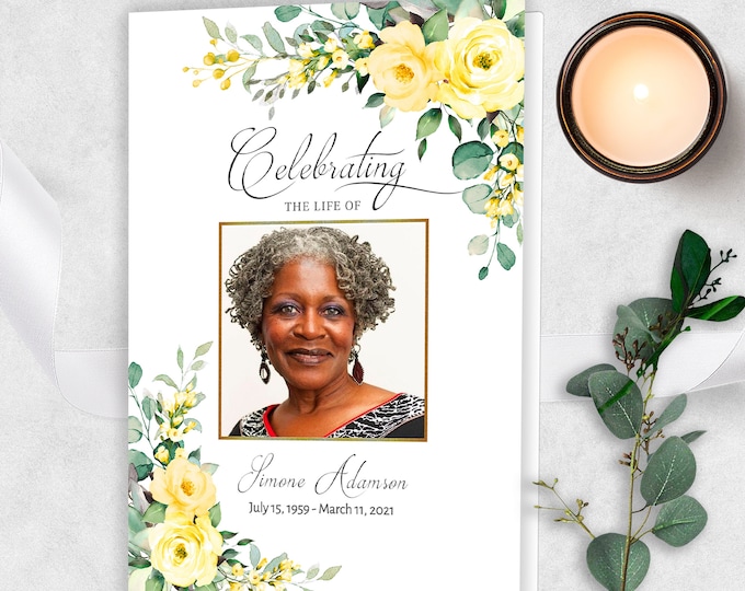 In Loving Memory Png-yellow Flowers Butterfly Memorial Template ...