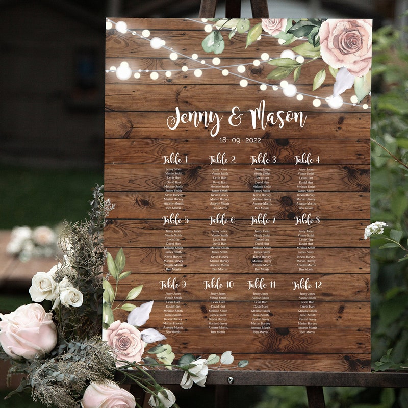 Wedding Table Plan - Etsy