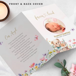 Baby Funeral Program Template: Celebration of Life (digital Download ...