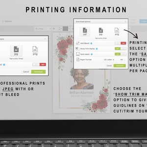 Editable Funeral Program Template, Memorial Funeral, Printable Funeral ...