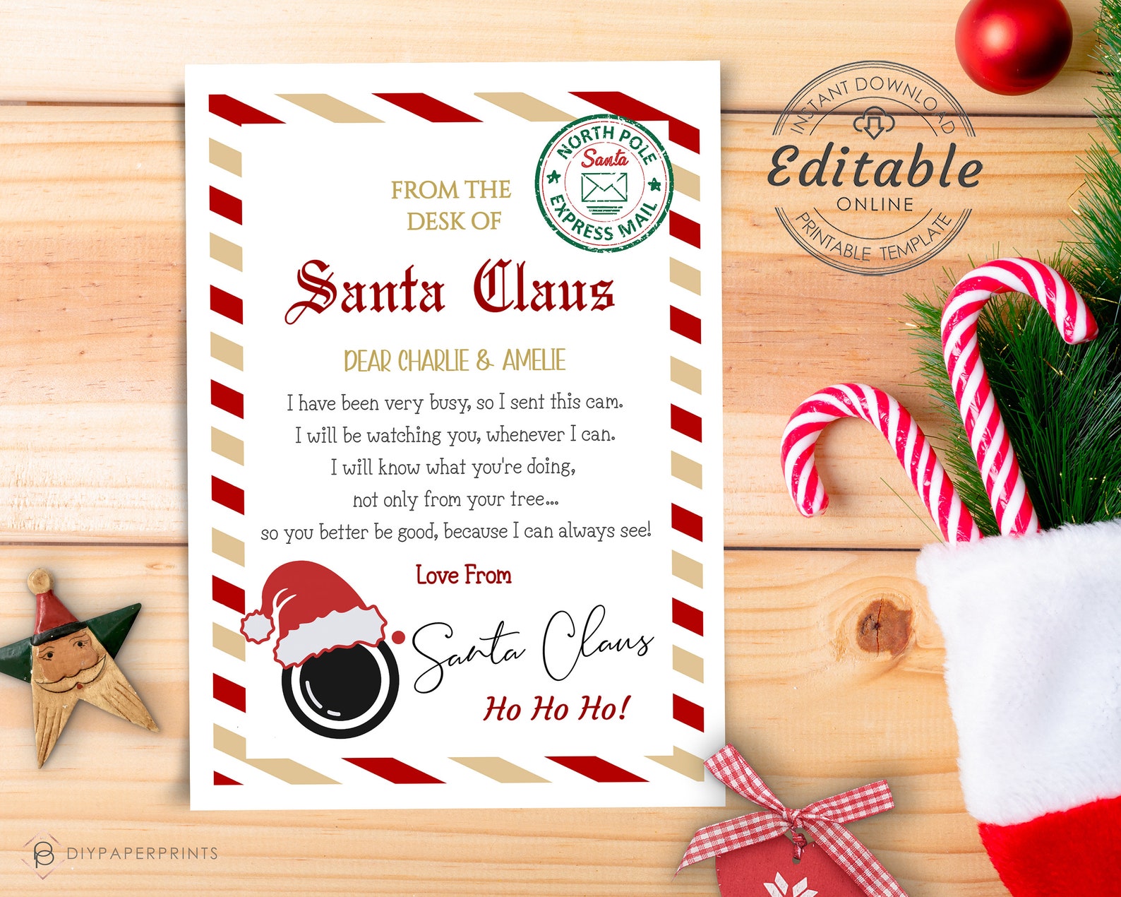 Santa Cam Letter Letter for Santa Cam Letter From Santa - Etsy UK