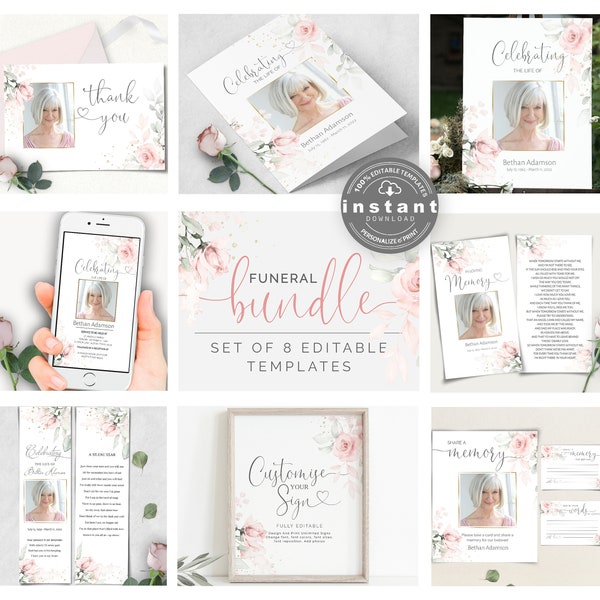 Funeral Template - Etsy