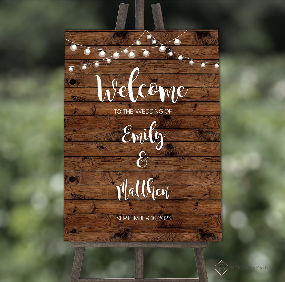 Welcome to Our Wedding Poster, Instant Download, Fully Editable Welcome ...