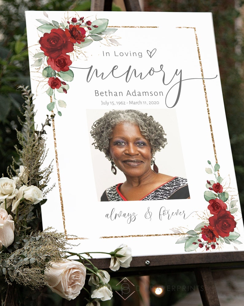 Funeral Memorial Sign Celebration of Life Picture Sign - Etsy