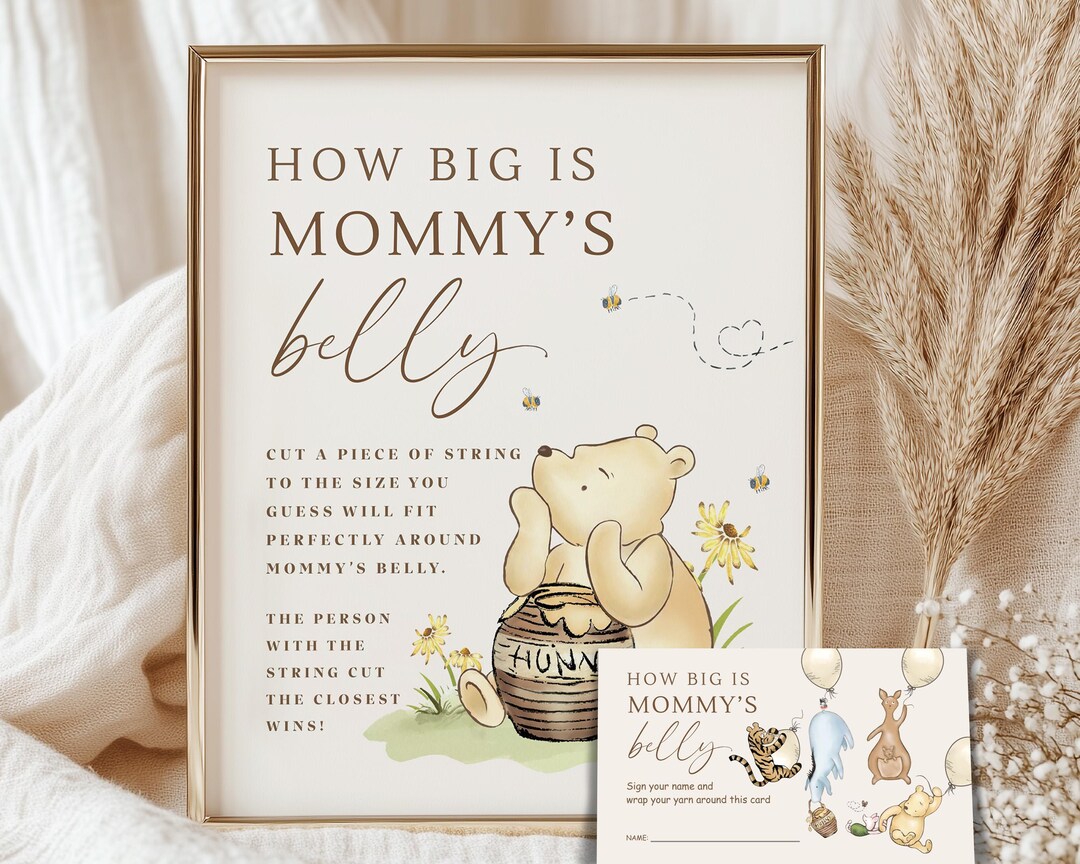 Winnie the Pooh How Big is Mommy's Belly Game Editable Mom's Belly Baby ...
