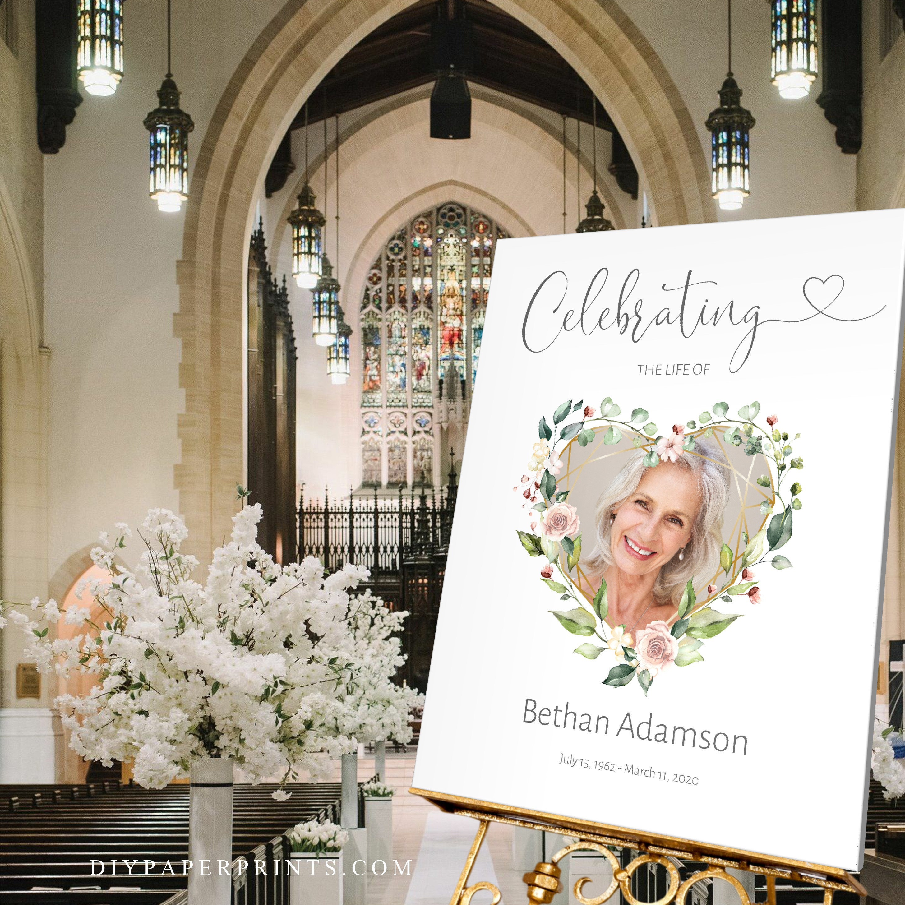 Editable Funeral Welcome Sign Celebration of Life | Etsy