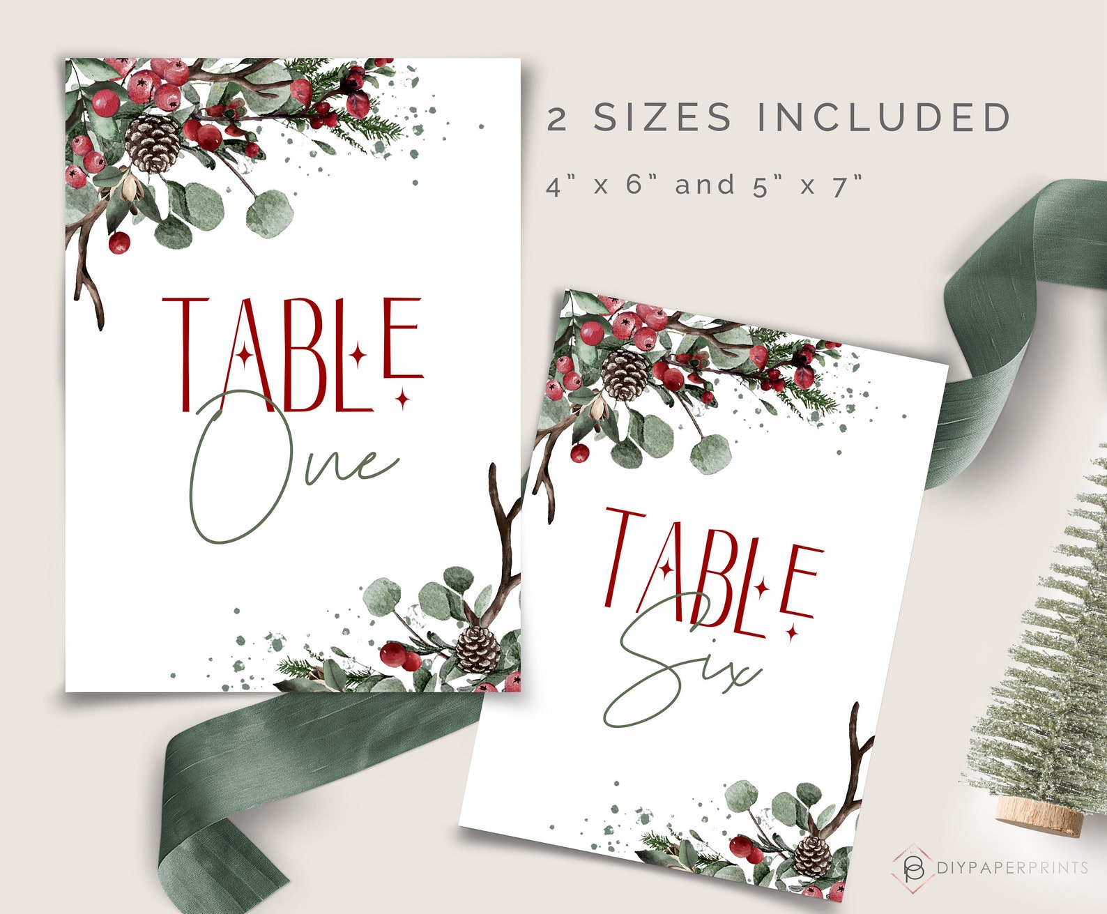Christmas Table Numbers Holiday Table Numbers Table Numbers - Etsy