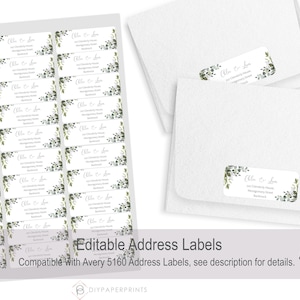 Address Labels Self-editable Printable Return Address Label - Etsy UK