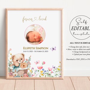 Child's Funeral Sign, Memorial Sign, Celebration of Life Welcome ...