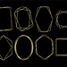 Geometric Gold Polygon Frames, Wedding Frames, Polygonal Gold Clipart ...