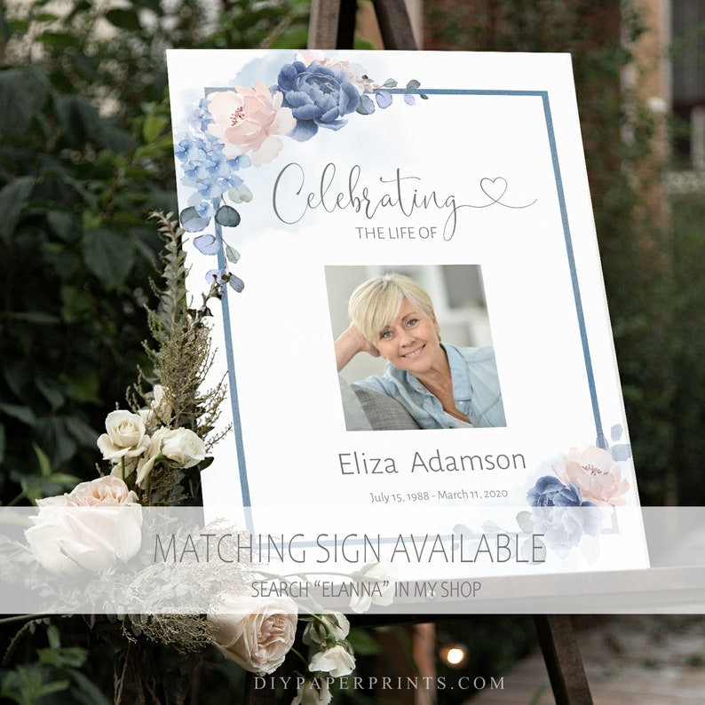 Floral Celebration of Life Invitation Template (instant Download) - Etsy UK