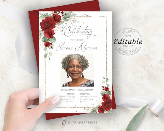Of Life Templates Memorial Memorial Service Celebration Of Life