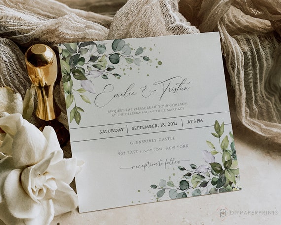 Modern Square Wedding Invitations Laser Cut Square Wedding Invitation