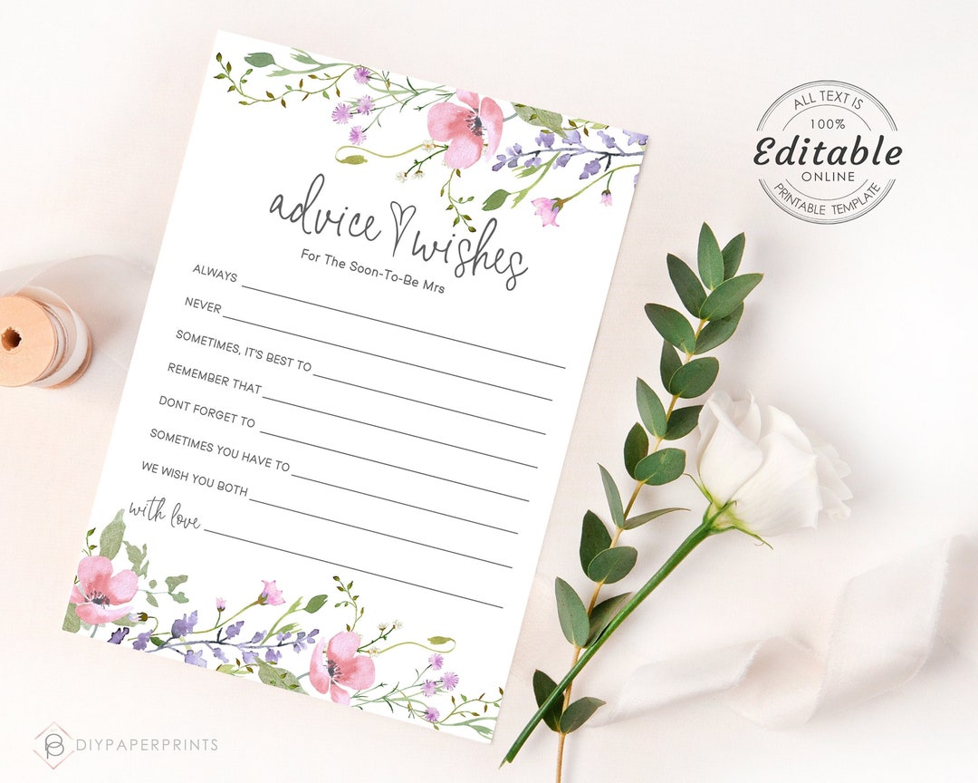 Advice Bride Cards, Advice and Wishes, Advice for the Soon to Be Mrs ...
