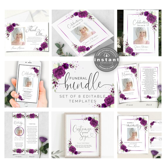 Funeral Bundle Set Celebration of Life Funeral Memorial - Etsy