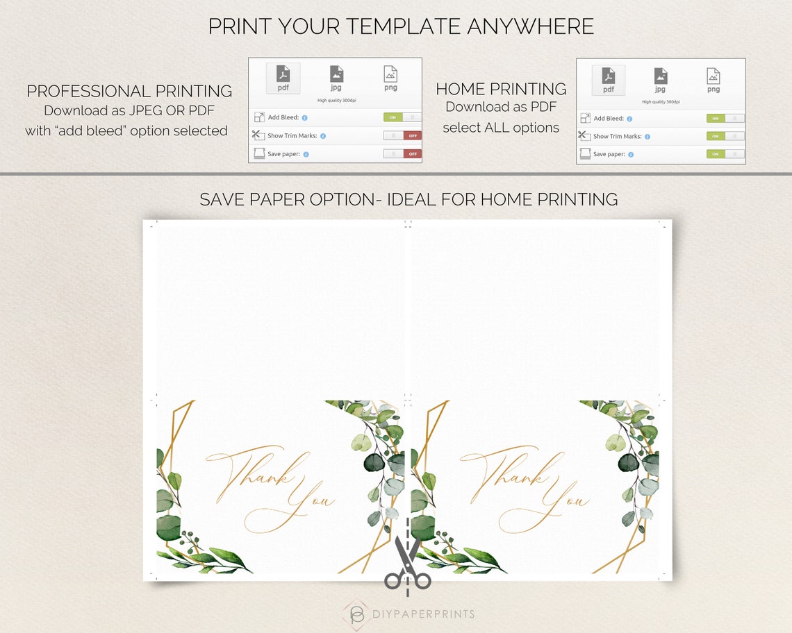 Editable Thank You Card Template Printable Tent Fold Thank | Etsy