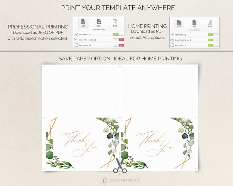 Editable Thank You Card Template, Printable Tent Fold Thank You Notes ...