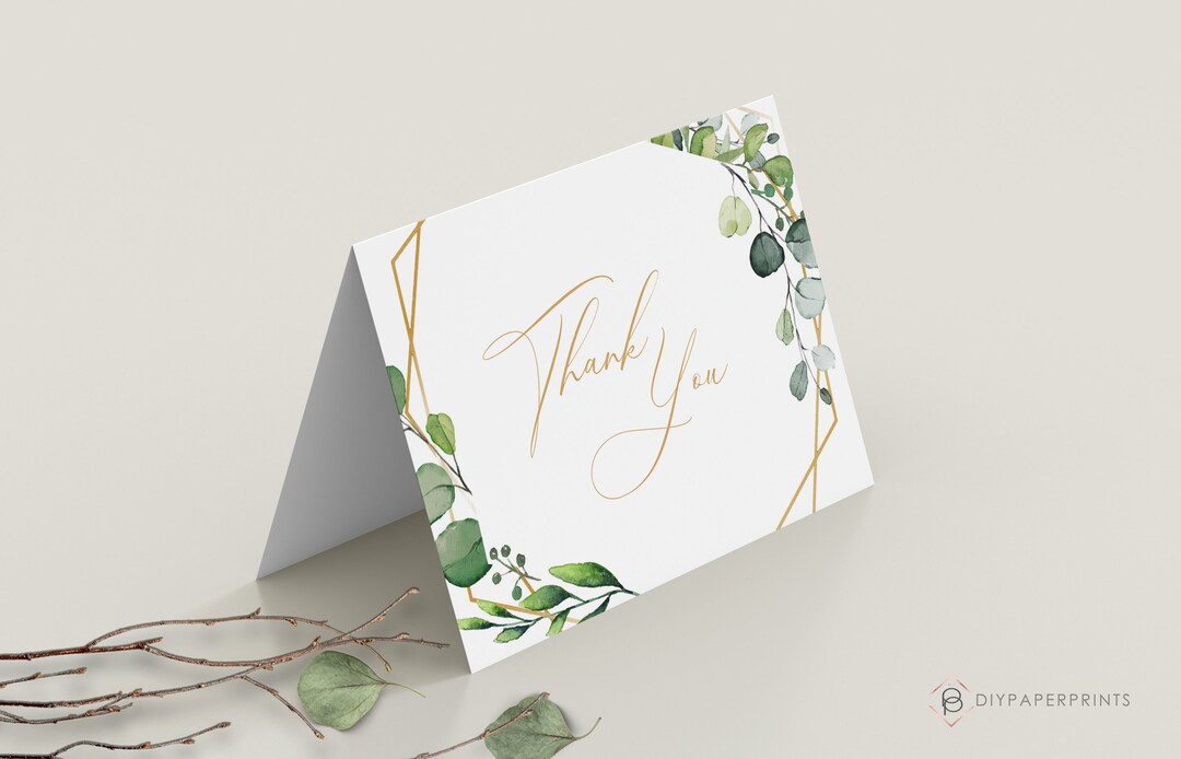 Editable Thank You Card Template, Printable Tent Fold Thank You Notes ...