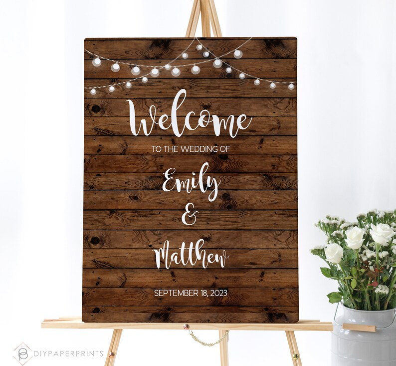Welcome to Our Wedding Poster Instant Download Fully - Etsy