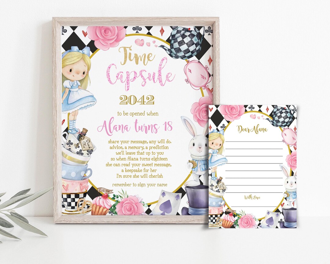 Alice in Wonderland TIME CAPSULE, Mad Tea Party First 1st Birthday ...