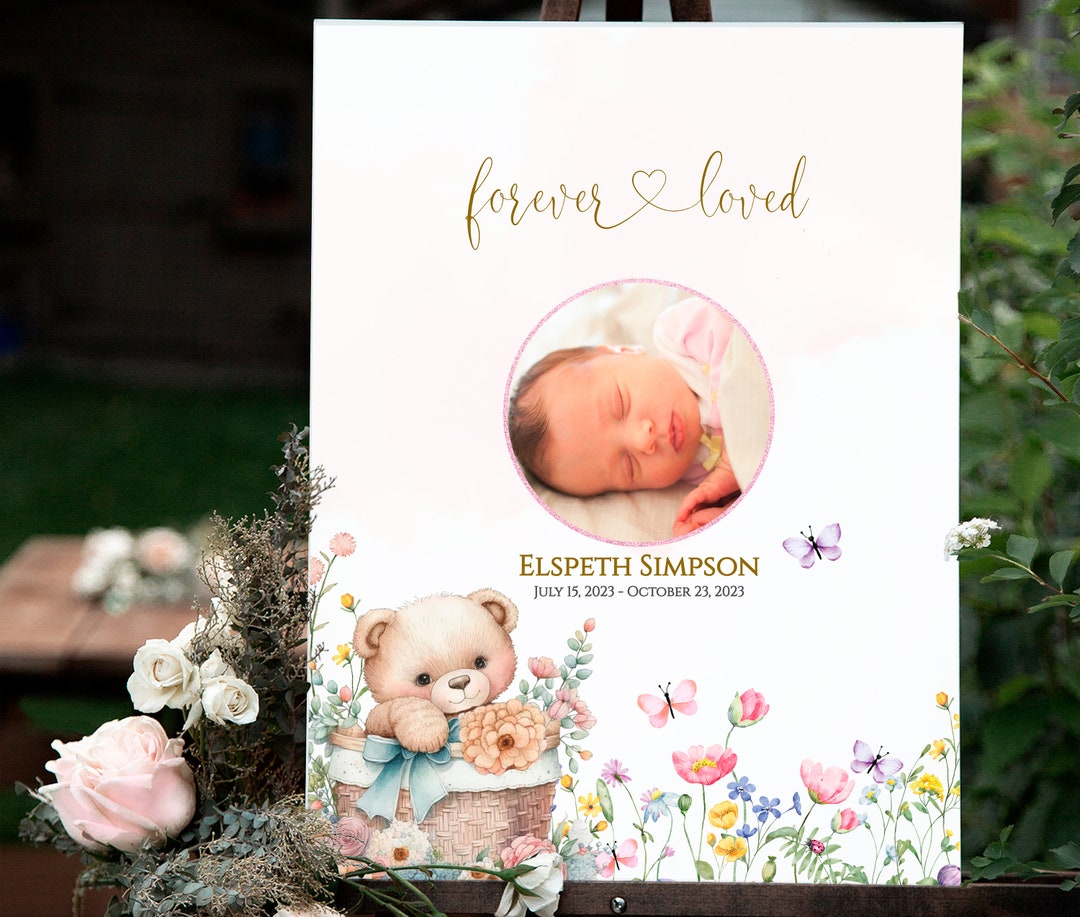 Child's Funeral Sign, Memorial Sign, Celebration of Life Welcome ...