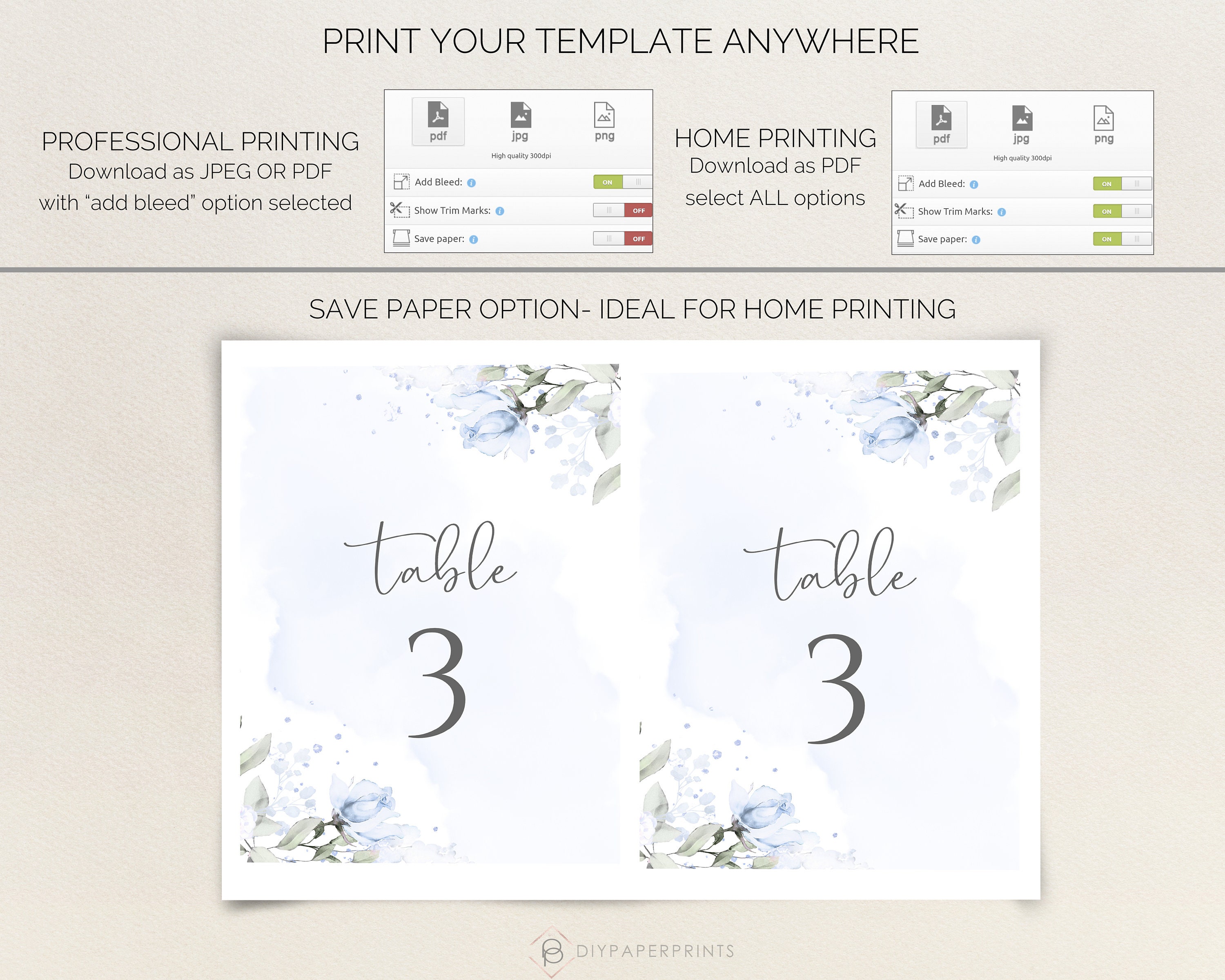 Wedding Table Number/name Card Template Wedding Table Number - Etsy