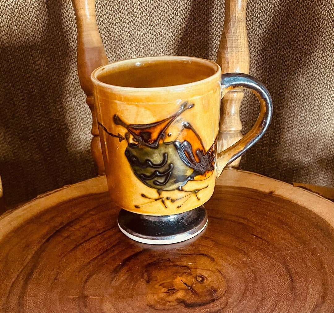 Vintage Hand Painted Owls Ceramic Mug - Etsy