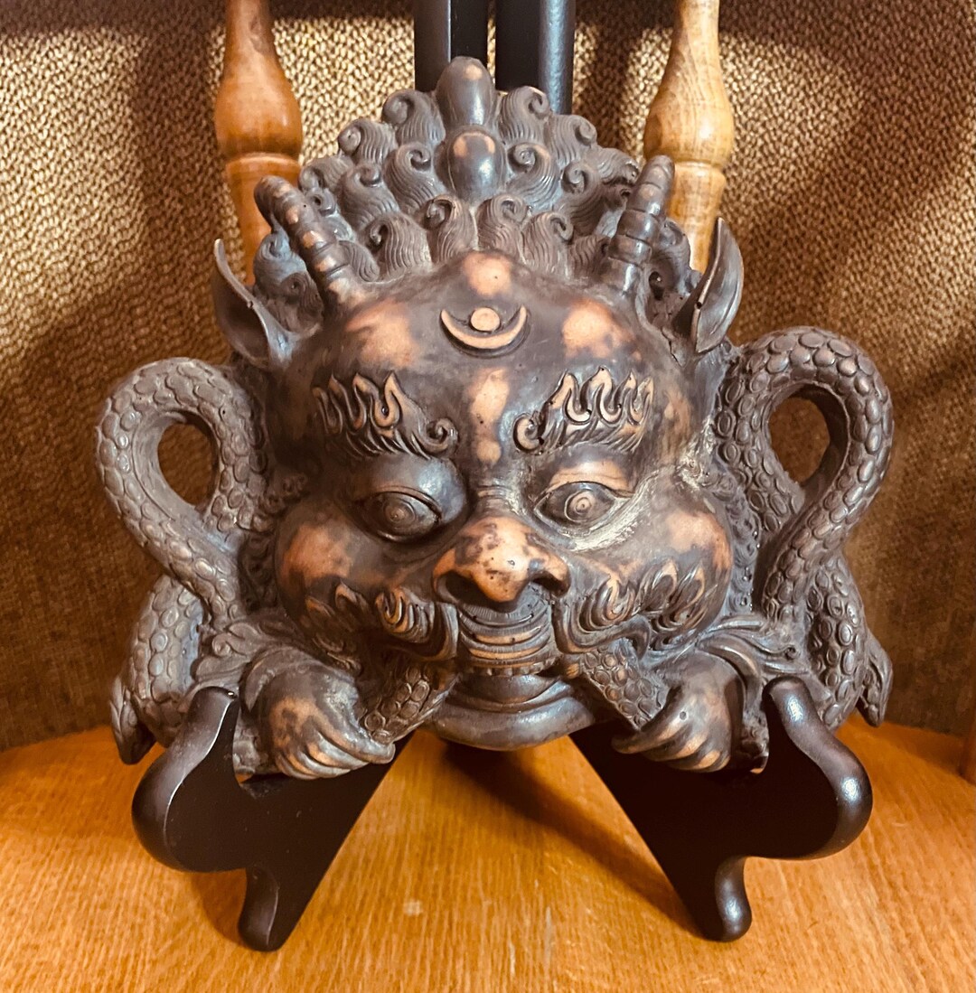 Vintage Resin Demon Mask Wall Hanging - Etsy