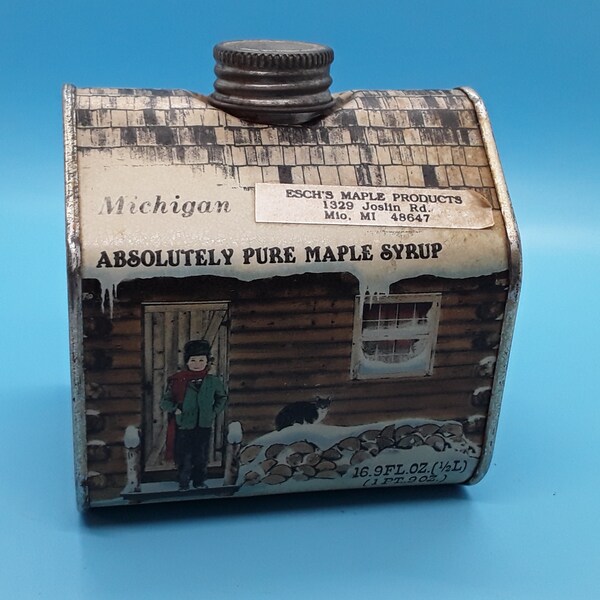 Log Cabin Maple Syrup Tin - Etsy