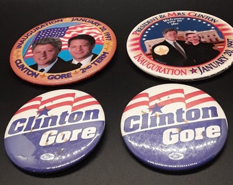 Clinton Gore Buttons - Etsy