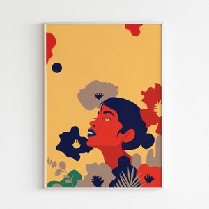 Printable Abstract Female Wall Art Woman Art Female Art - Etsy