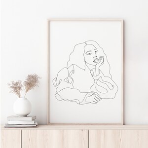 Custom One Line Self Portrait Drawing, Line Art Drawing, One Line ...