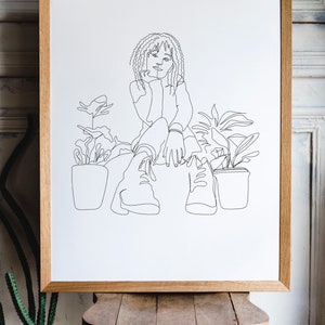 Custom One Line Self Portrait Drawing, Line Art Drawing, One Line ...