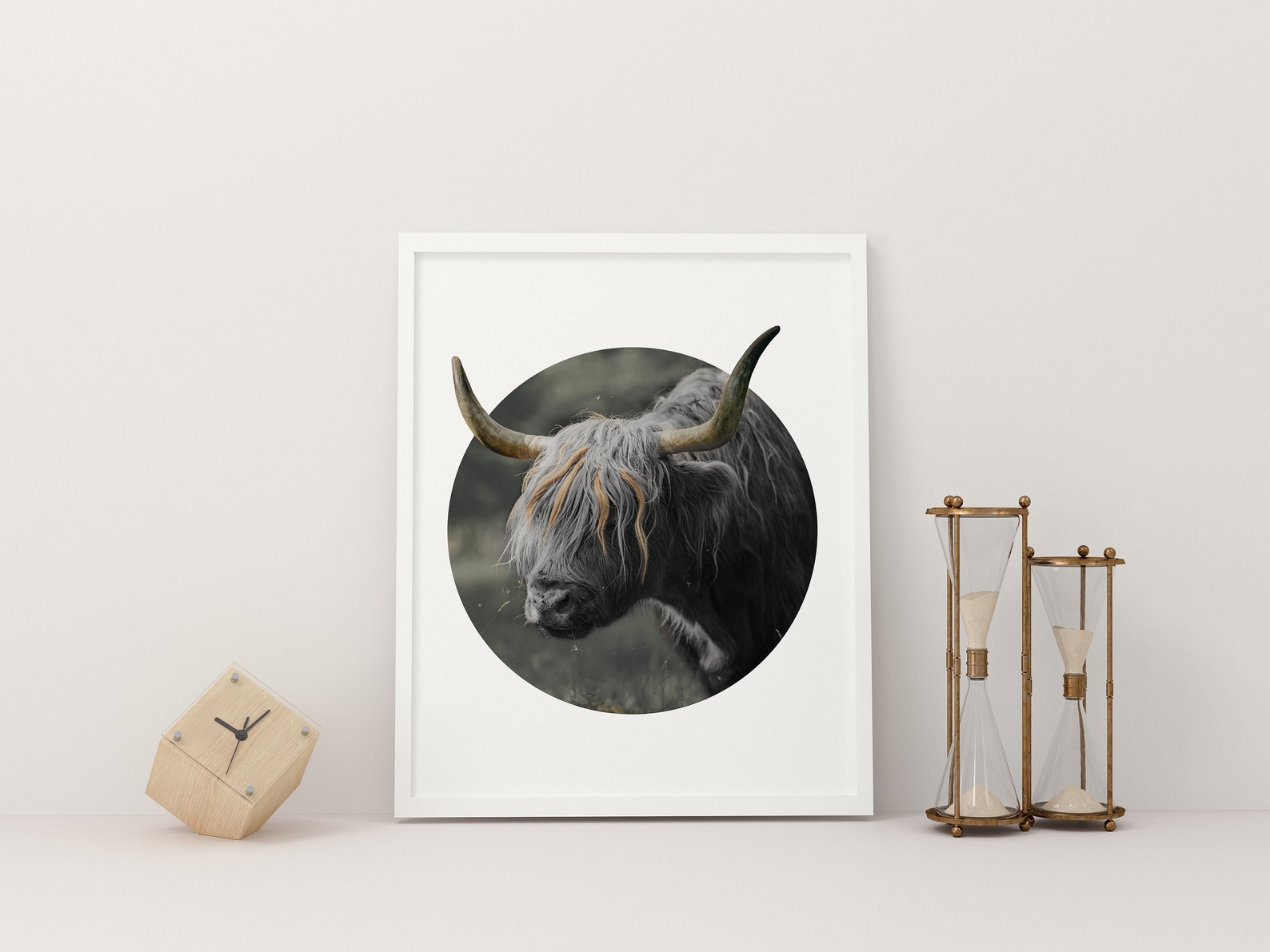Bull Print Highland Cow Download Printable Wall Art Cattle | Etsy