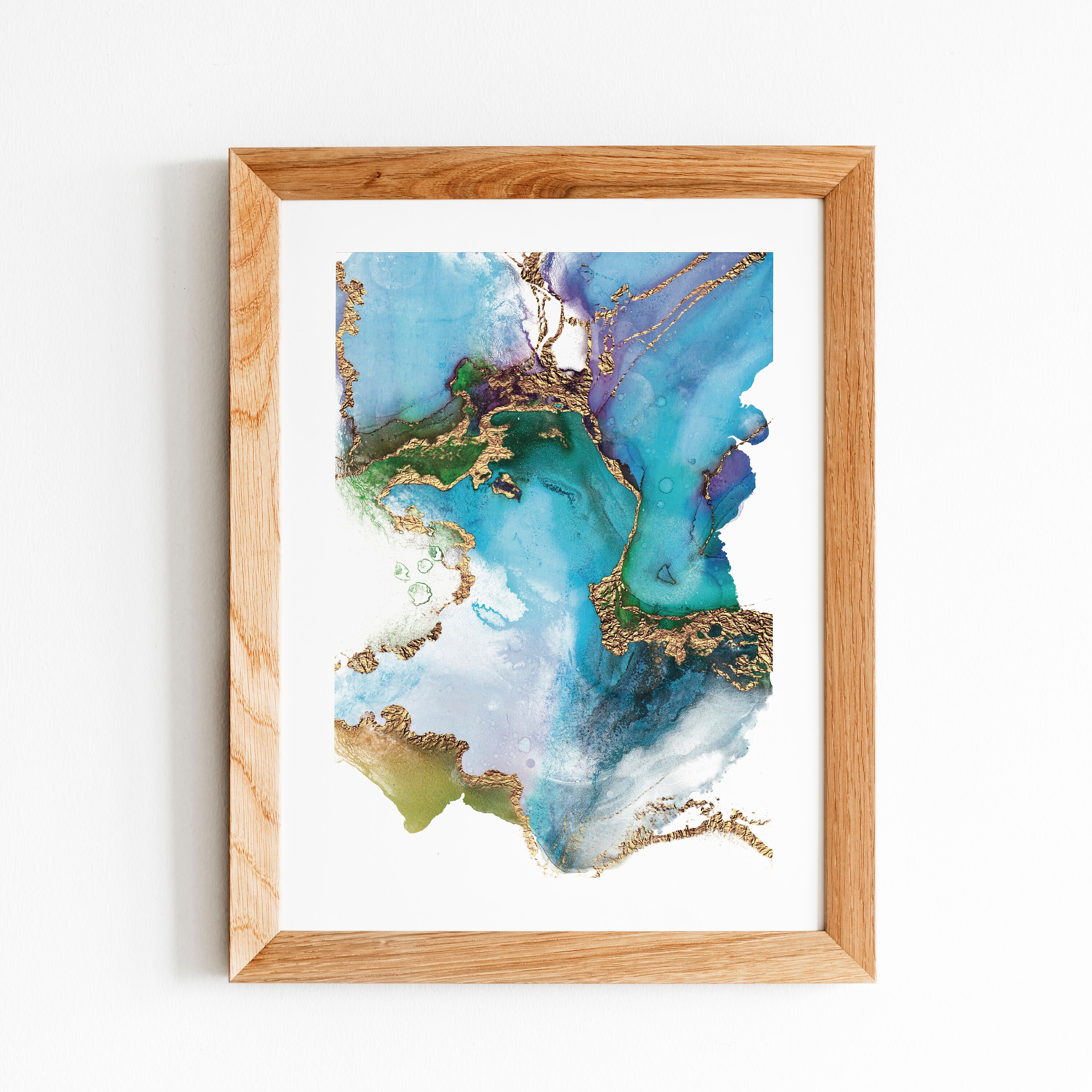 Set of 2 Abstract Alcohol Ink Wall Art Ink | Etsy