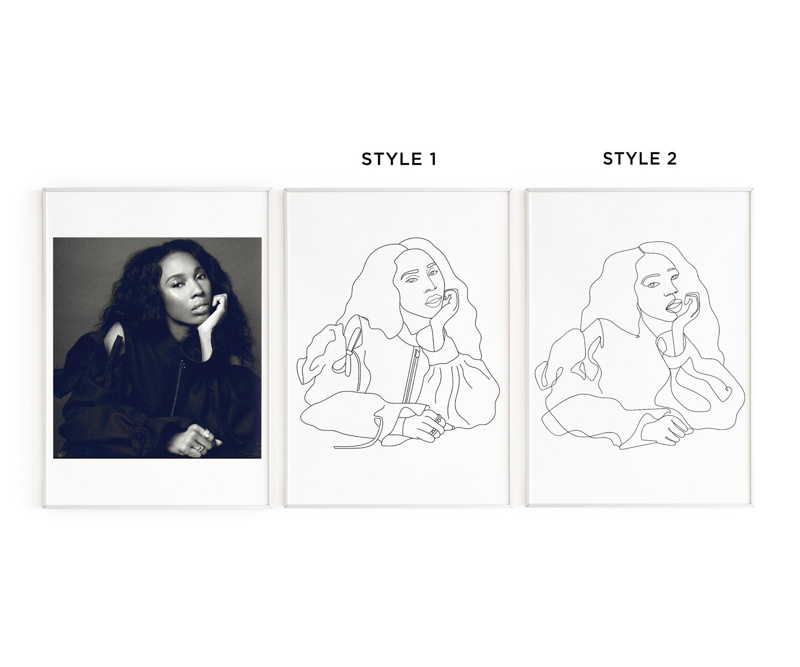 Custom One Line Self Portrait Drawing, Line Art Drawing, One Line ...