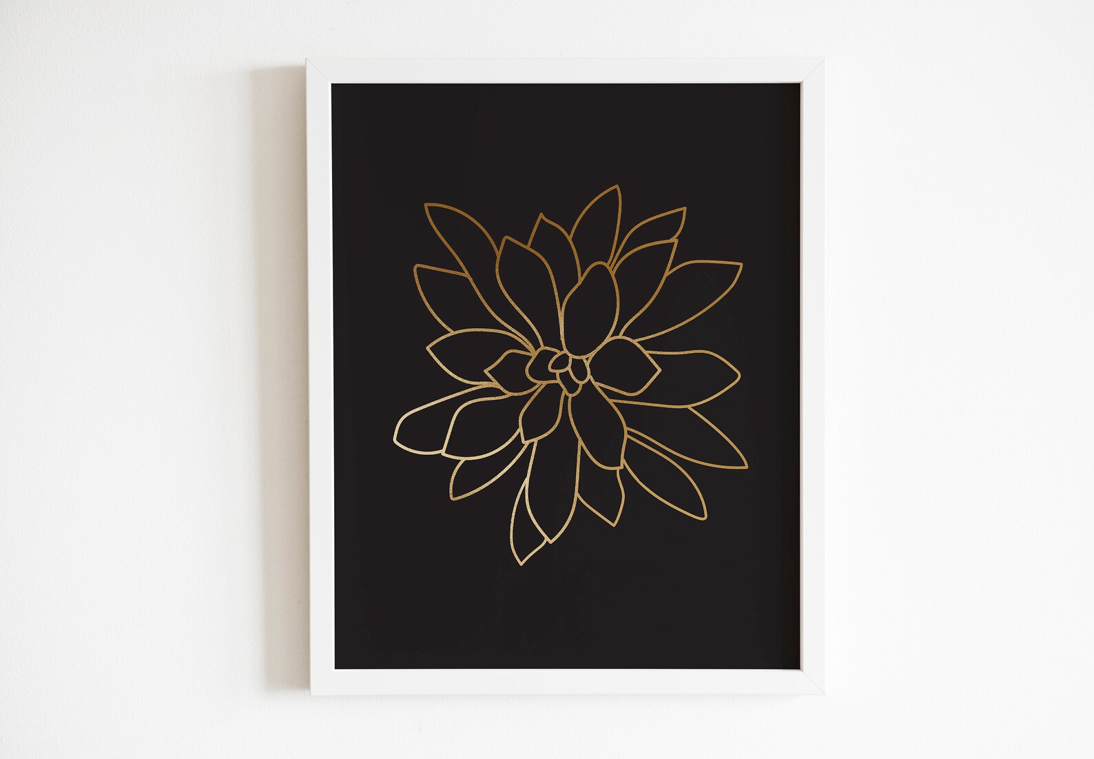 Gold Foil Flower Print Leaves Prints Botanical Leaves - Etsy