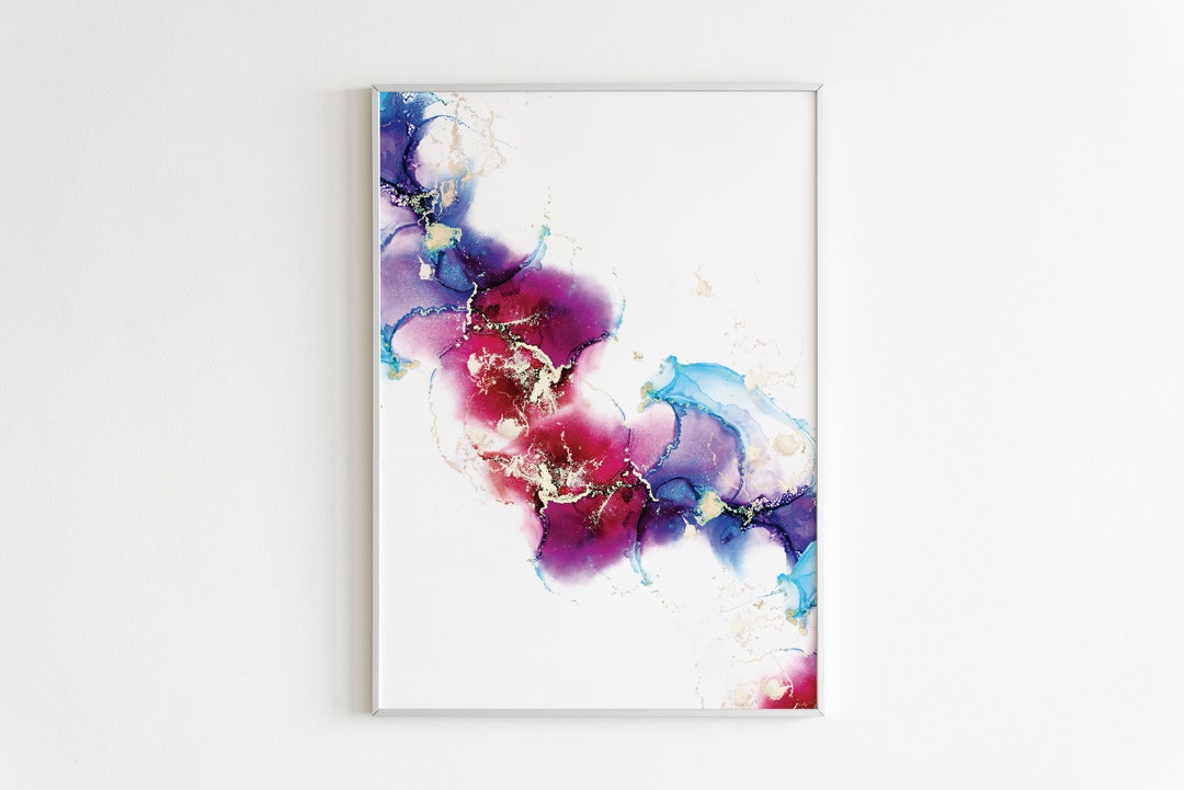 Abstract Alcohol Ink Wall Art, Ink Painting,watercolor Digital Prints ...