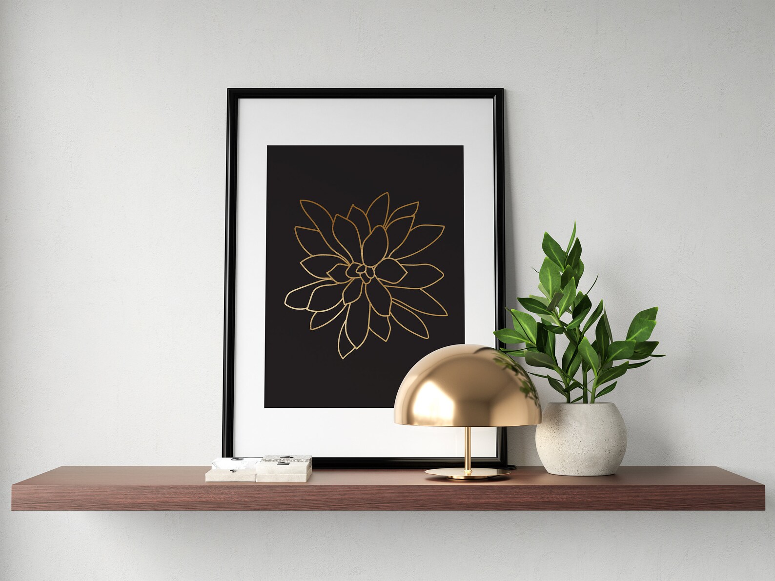 Gold Foil Flower Print Leaves Prints Botanical Leaves - Etsy