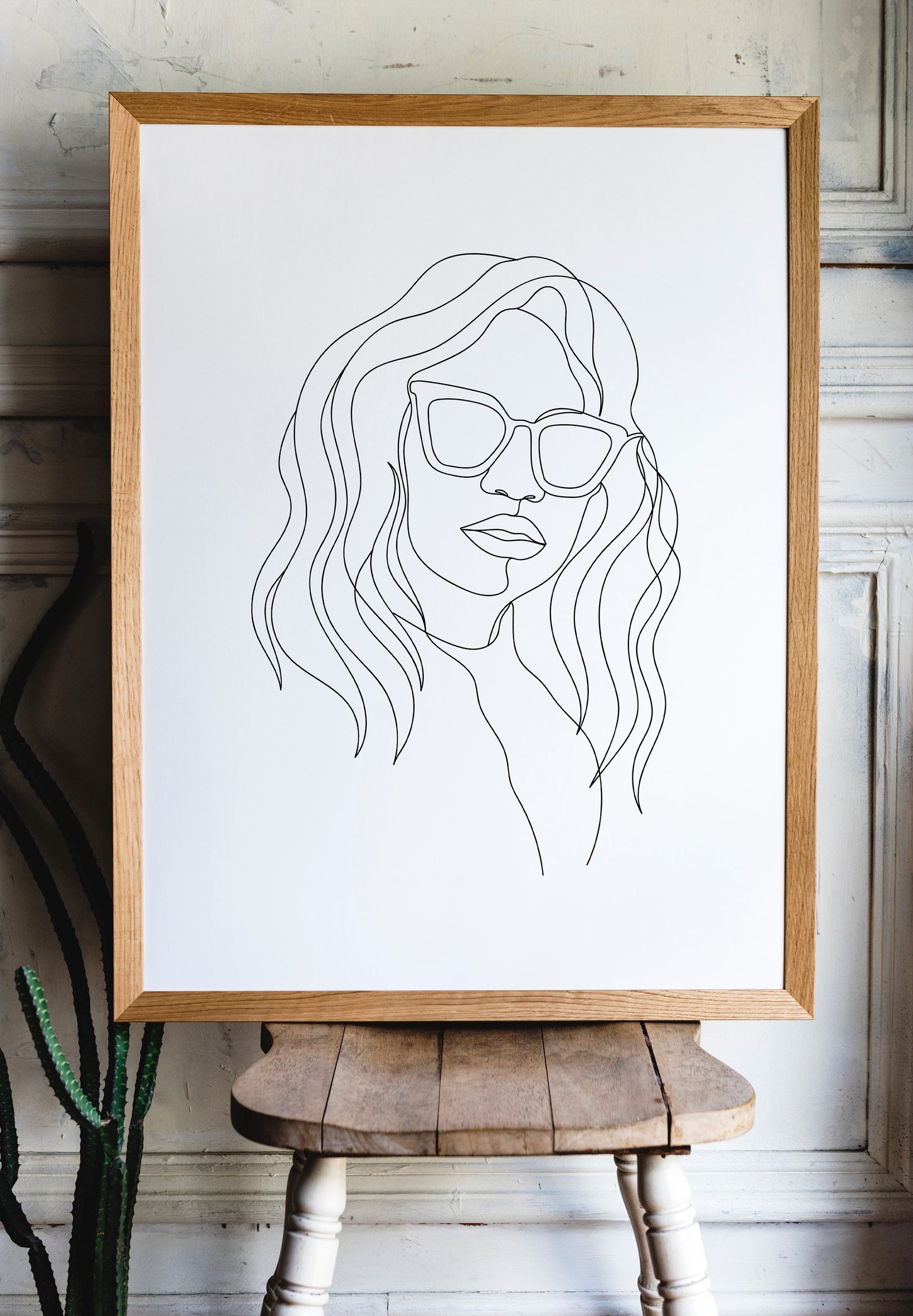 Custom One Line Self Portrait Drawing, Line Art Drawing, One Line ...
