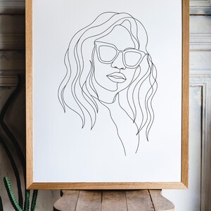 Custom One Line Self Portrait Drawing, Line Art Drawing, One Line ...