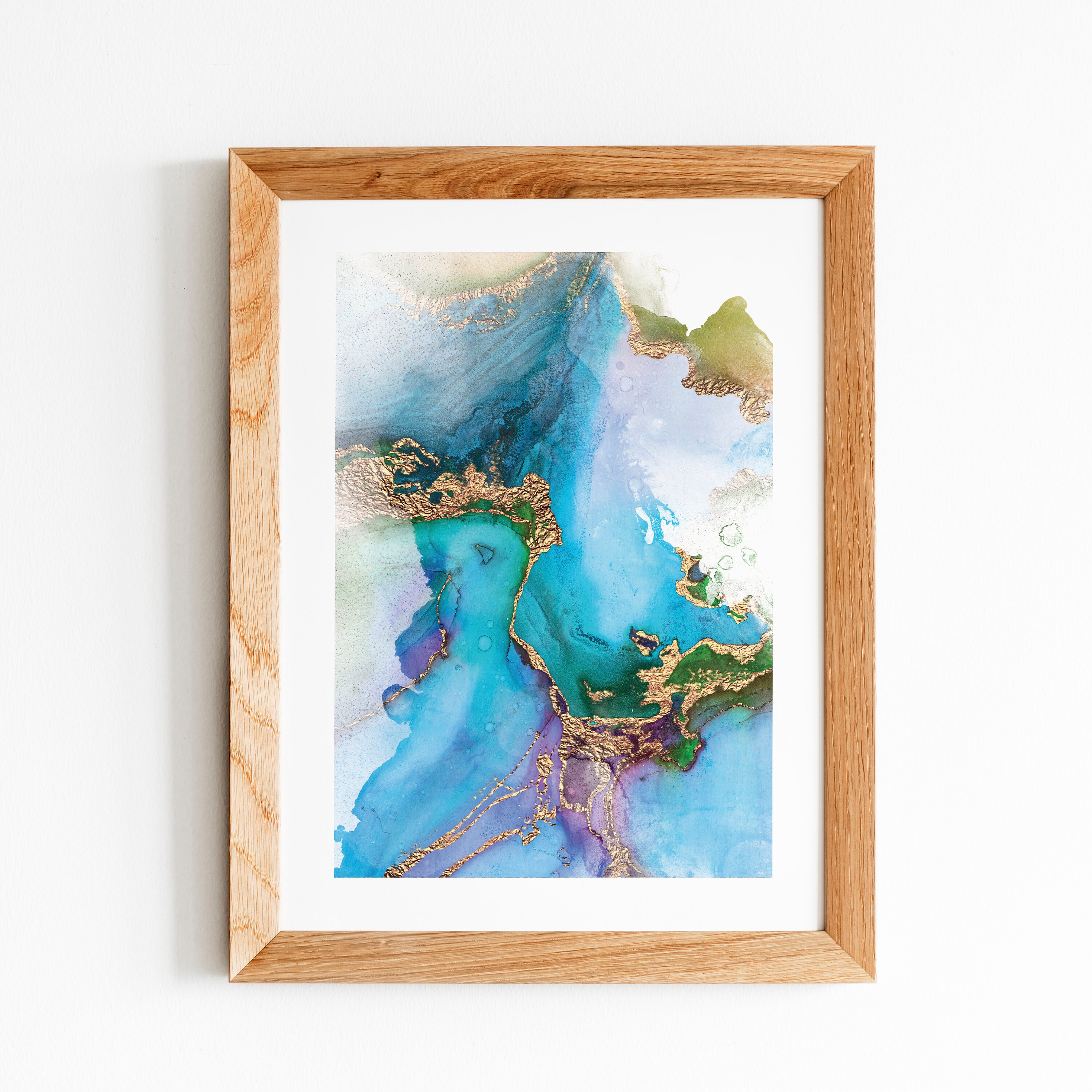 Set of 2 Abstract Alcohol Ink Wall Art Ink | Etsy