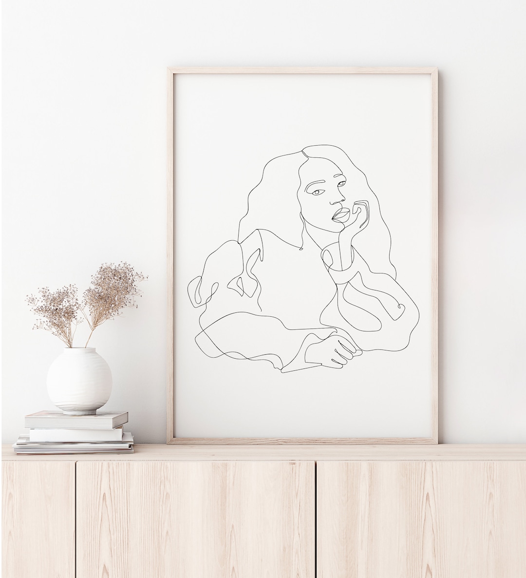 Custom One Line Self Portrait Drawing, Line Art Drawing, One Line ...