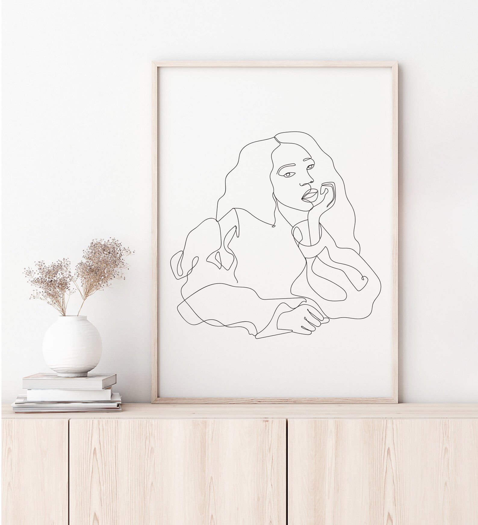 Custom One Line Self Portrait Drawing, Line Art Drawing, One Line ...