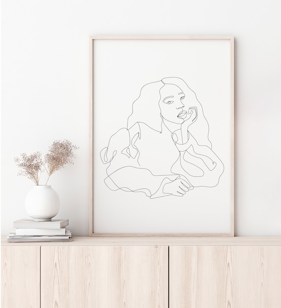 Custom One Line Self Portrait Drawing Line Art Drawing One | Etsy Ireland