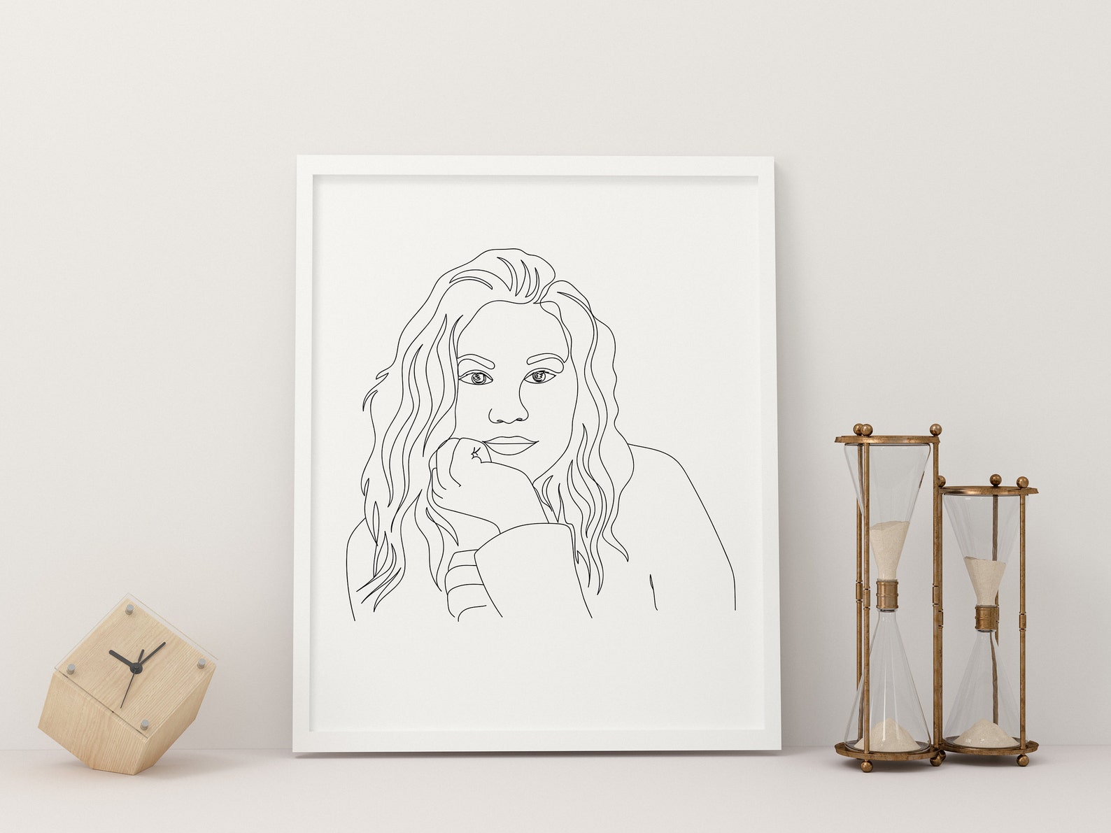 Custom One Line Self Portrait Drawing, Line Art Drawing, One Line ...